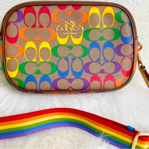 Coach | Bags | Barely Used Rainbow Pride Coach Purse With Matching Mini ...